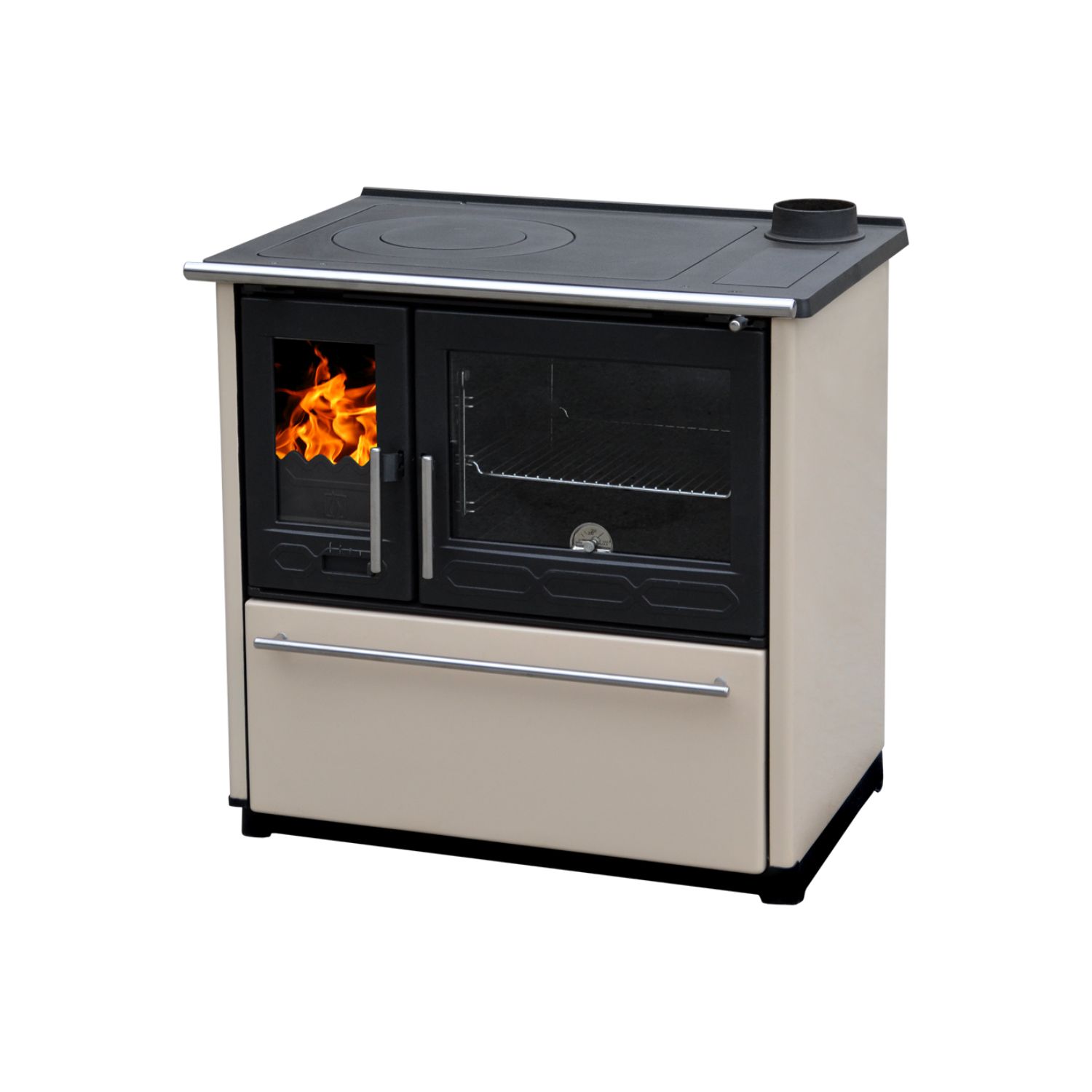 Plamen 850 Wood Burning Cooker - Cream Metelerkamps